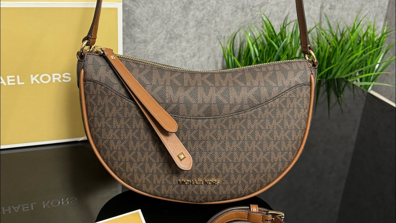 Распаковка сумки MICHAEL KORS Dover Medium Signature Logo Crossbody Bag ...
