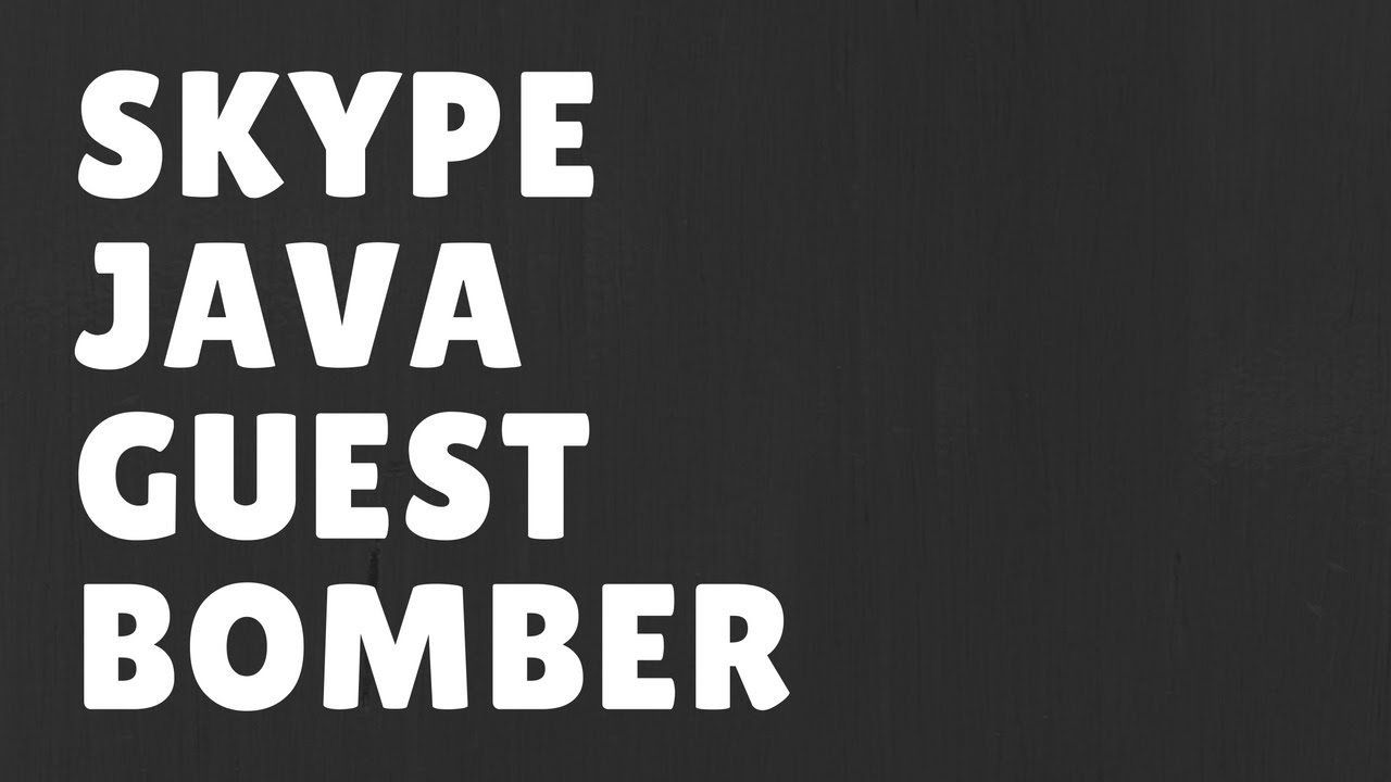 Skype Guest Bomber (Java Tutorial) - YouTube