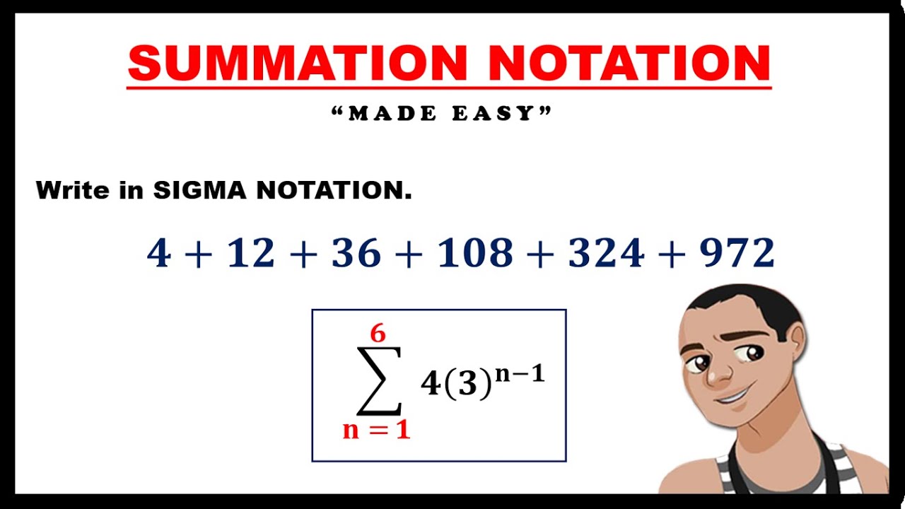 WRITING SIGMA NOTATION OR SUMMATION NOTATION || GEOMETRIC SERIES - YouTube