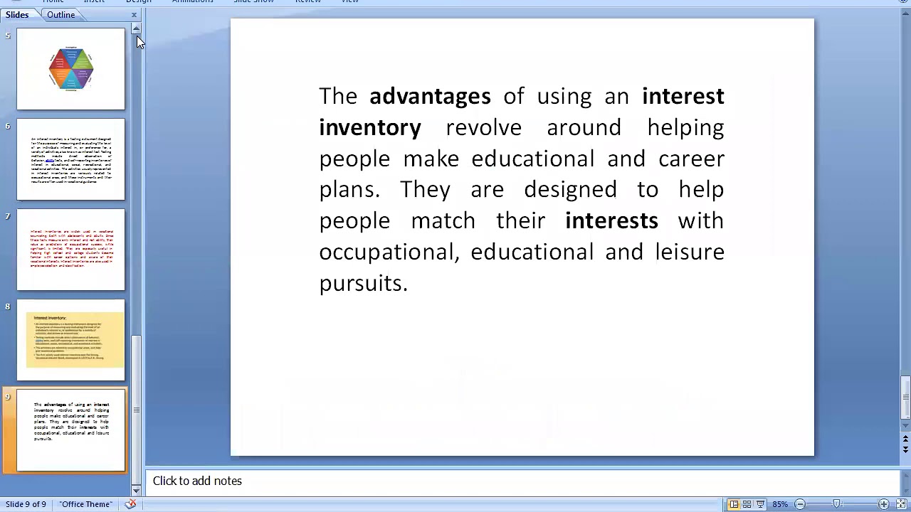 Interest and importance of interest inventory - YouTube