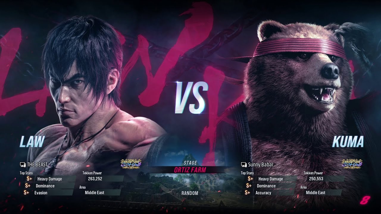 BSK (Law) VS Sunny Baber (Kuma) Tekken 8 Ranked - YouTube
