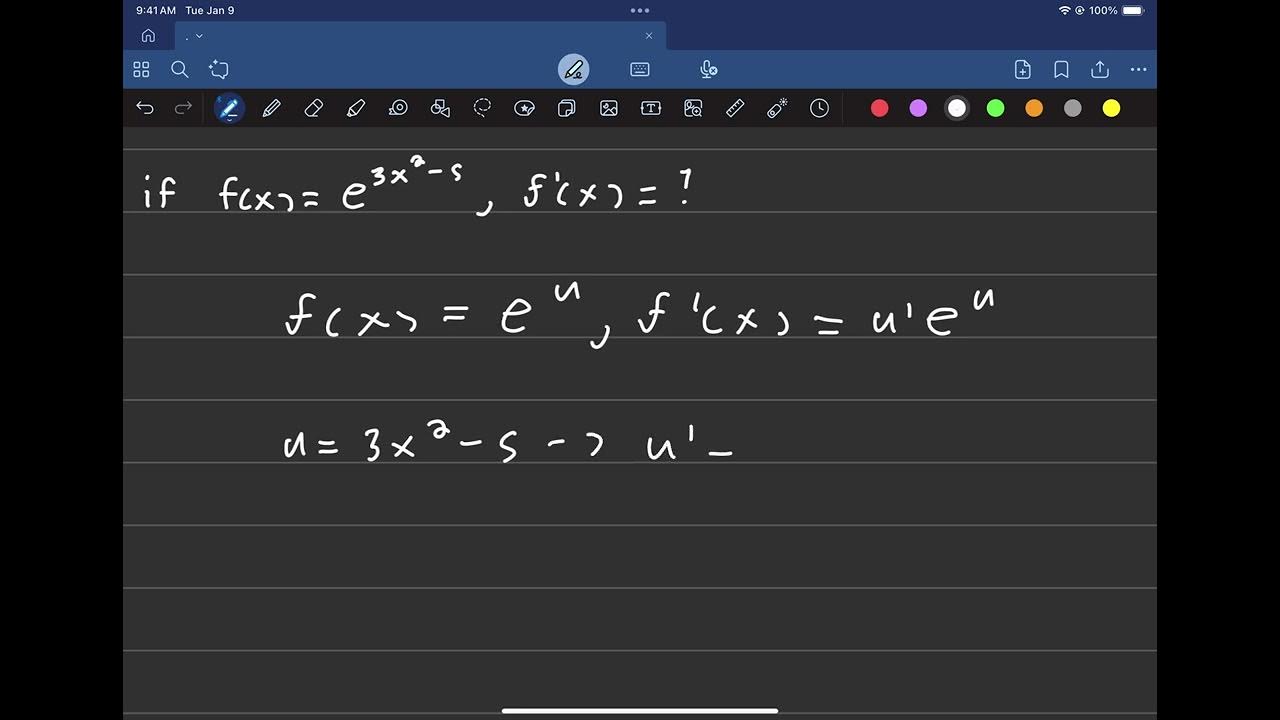 Derivative Question #1 for IB Math AA SL - YouTube