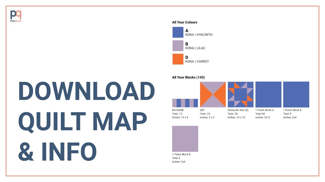 Course 1: Module 11a: How to Download a Quilt Map & Fabric Information ...