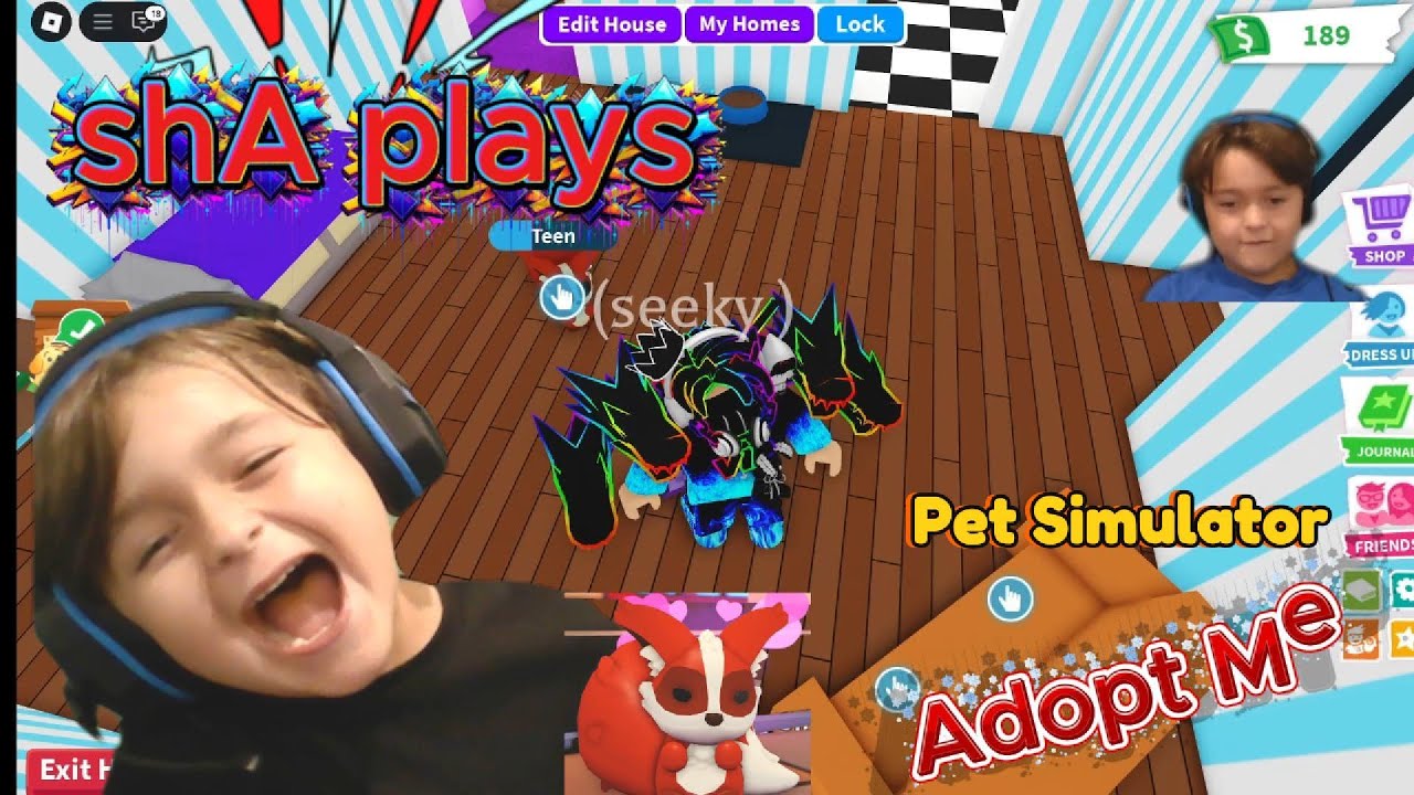 Adopt Me - Pet Simulator. shA plays goes on an adventure raising pets ...