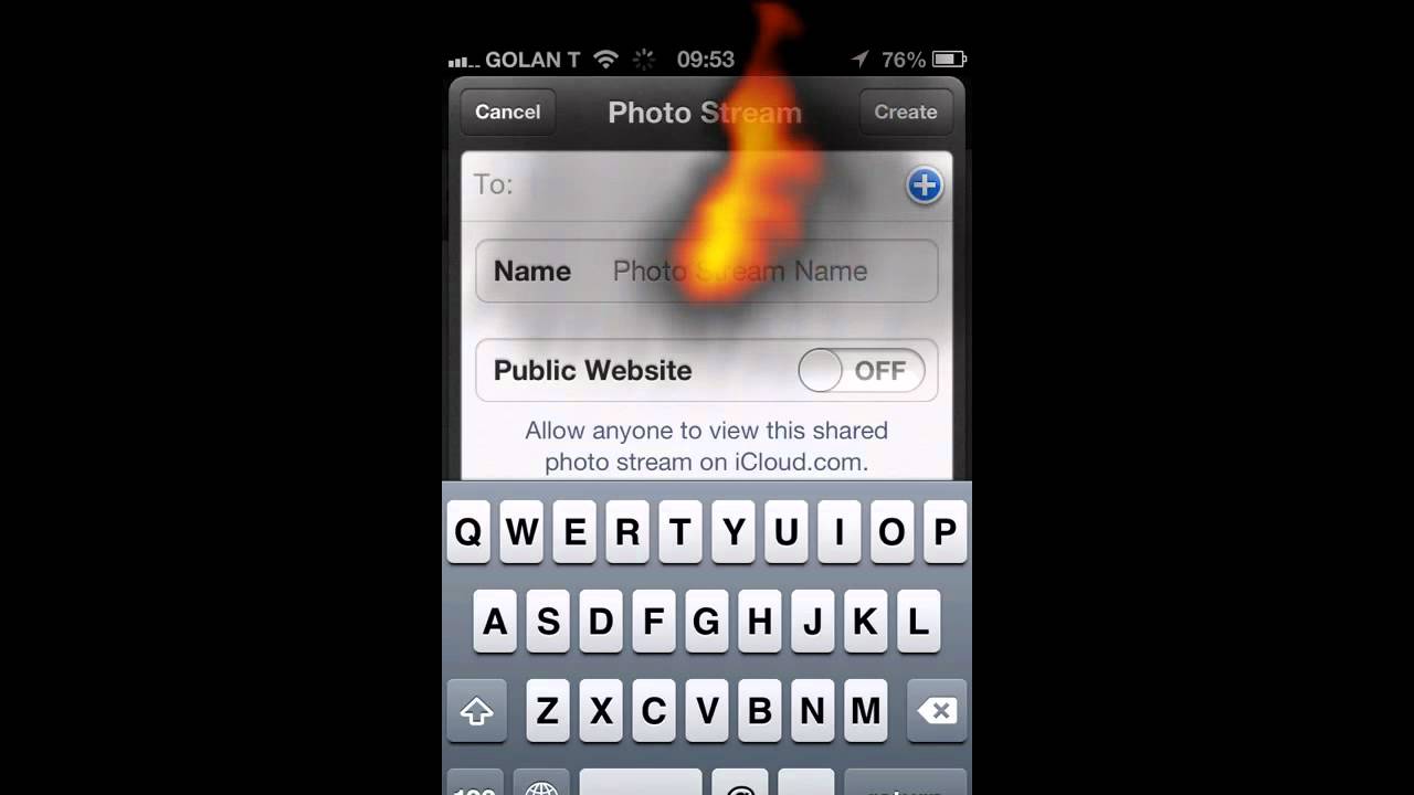 How to create public photo stream in iPhone iOS 6. WWW - YouTube