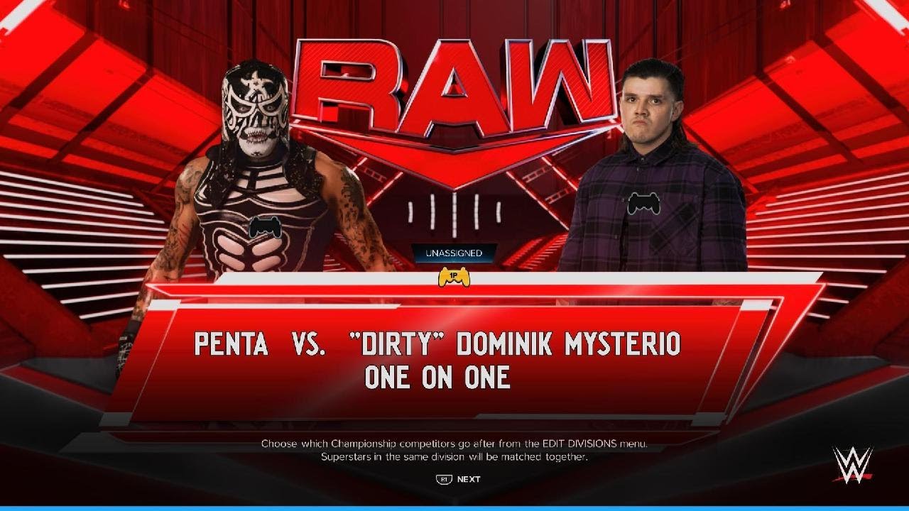 RAW - PENTA VS DOMINICK MYSTERIO #WWE2K24 - YouTube
