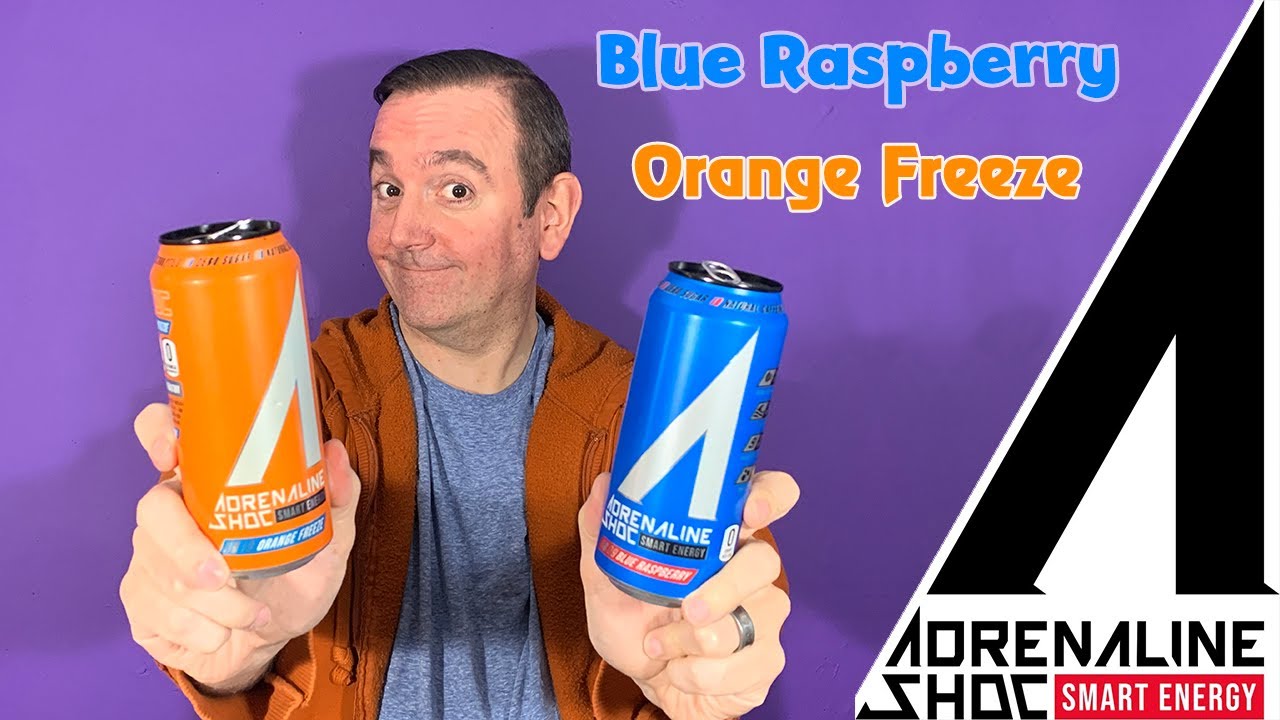 Adrenaline Shoc Energy Drink Product Review; NEW Orange Freeze & Blue ...