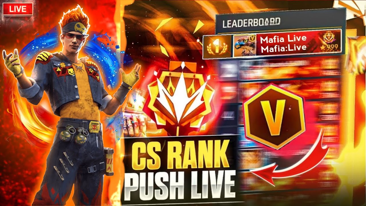 🔴 CS RANK PUSH LIVE | FF LIVE RANK PUSH | FREE FIRE CS LIVE | FF LIVE ...