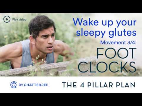 Wake up your sleepy glutes 3/4: Foot Clocks