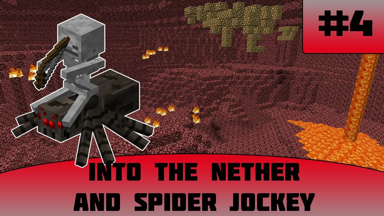 Minecraft Lets Play (Episode 4) Walls Are Up, Into The Nether, & Spider ...