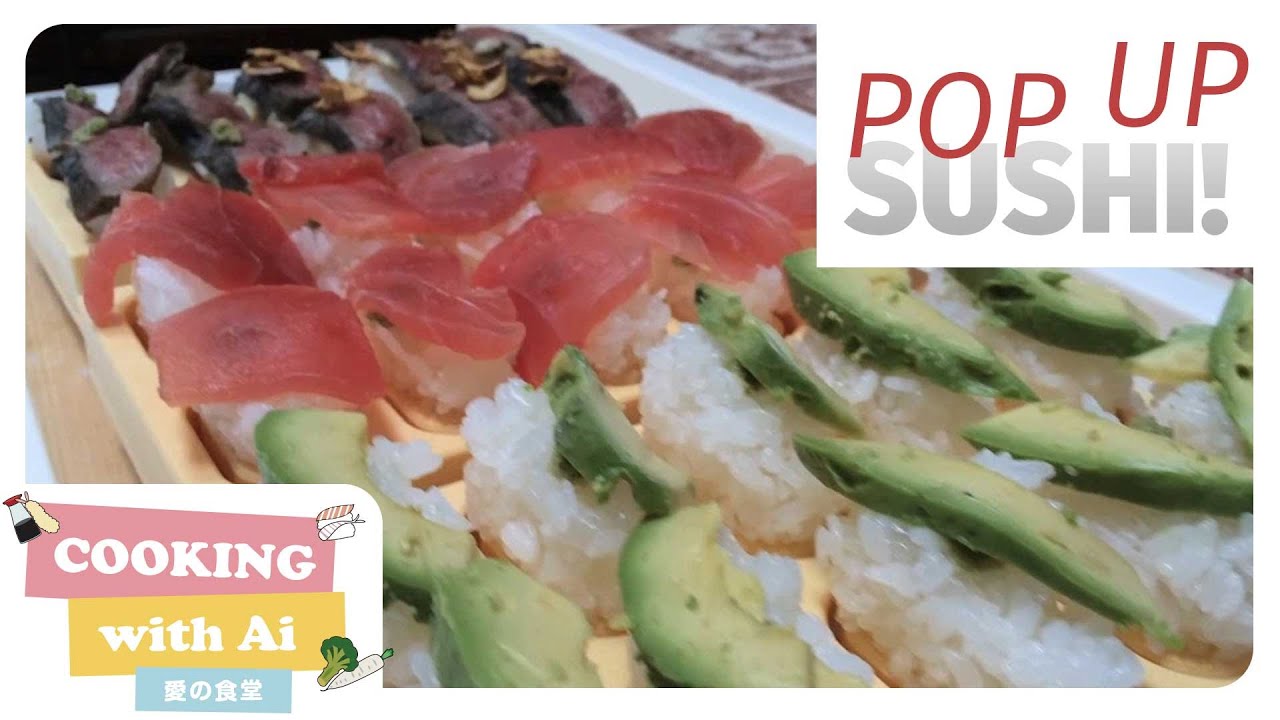 It's a Pop-up Sushi Party! | 世界で一番簡単！とびだせ！お寿司 - YouTube