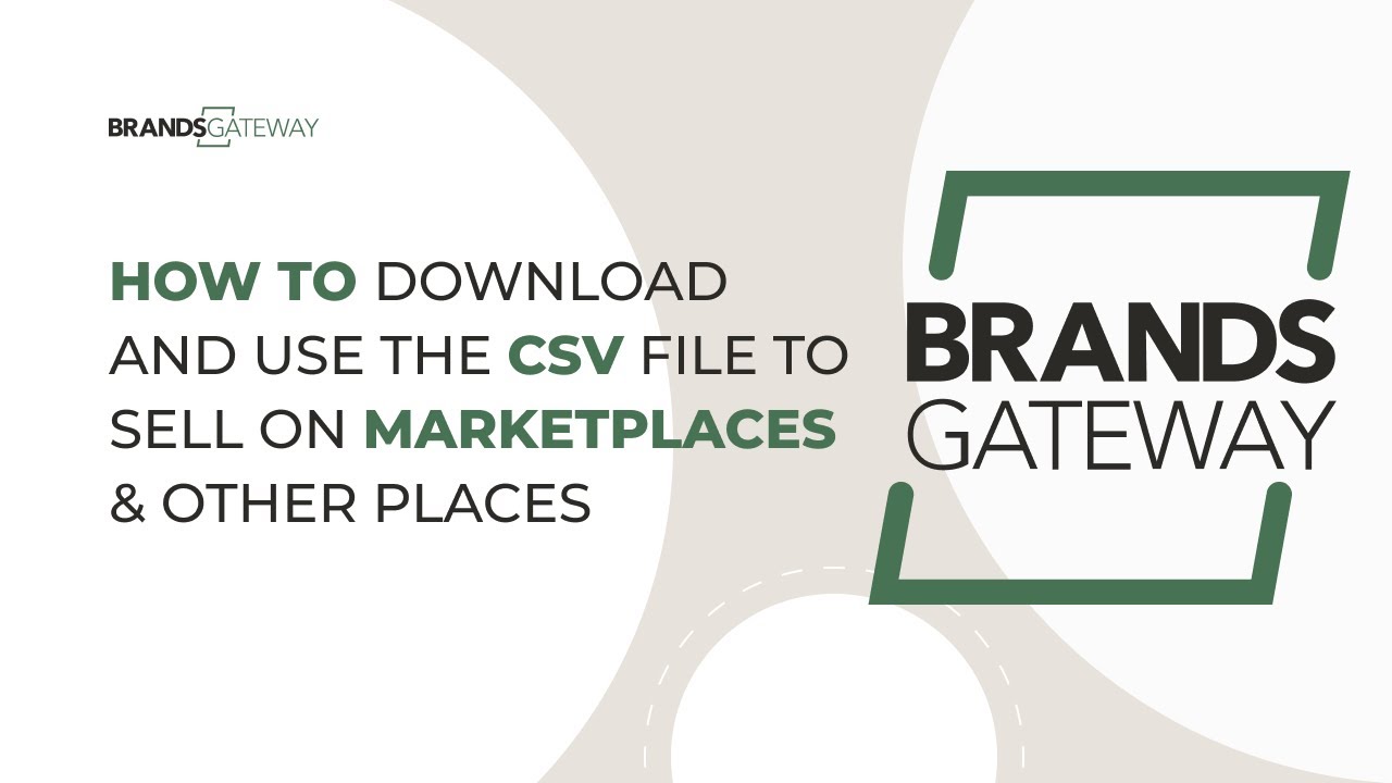 How to Download and Use the CSV File to Sell on Marketplaces & Other ...