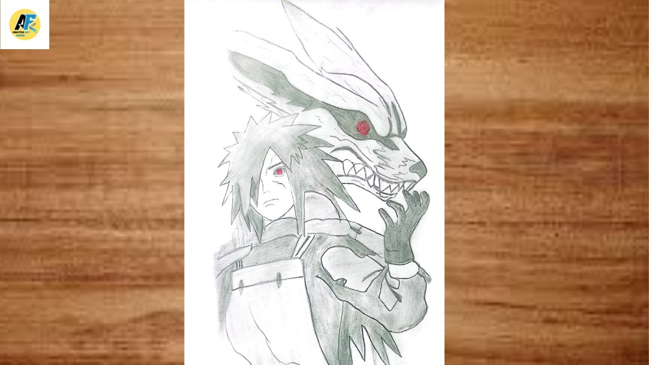 |HowToDraw Madara Uchiha with Nine-Tails Fox|| Step by Step||anime ...