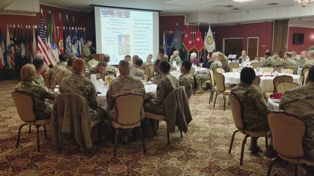 LTC Kenneth Dwyer speaks at Fort Gordon's National Prayer Breakfast ...