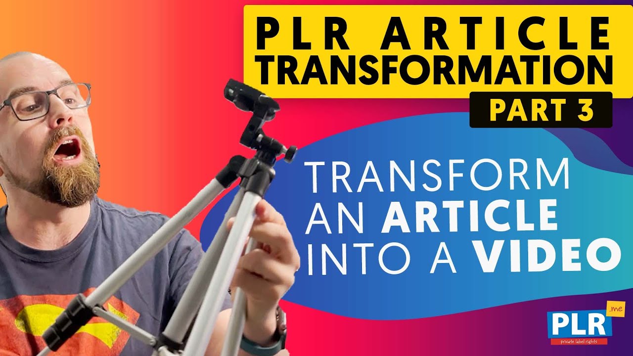 How to Turn a PLR Article Into a Video (Part 3 of 4) - YouTube