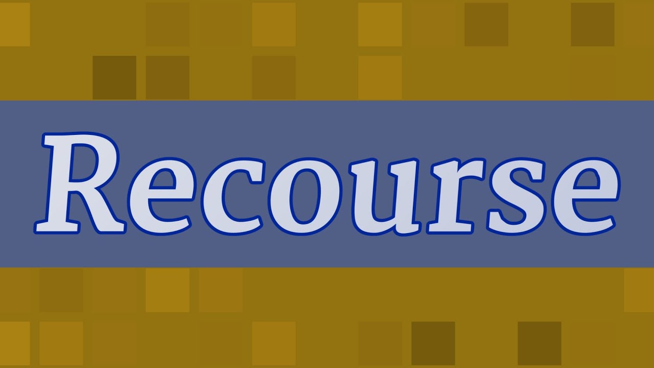 RECOURSE Pronunciation How To Pronounce RECOURSE YouTube recourse-pronunciation-how-to-pronounce-recourse-youtube