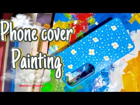 Phone Cover Painting| Simple phone cover painting 🦋🤍 - YouTube