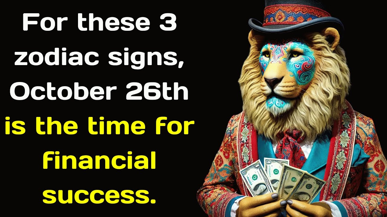 For these 3 zodiac signs, October 26th is the time for financial ...