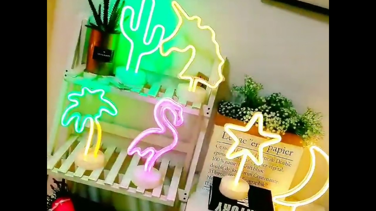Led Neon Light with Stand Hot Selling for Christmas Reviews - YouTube