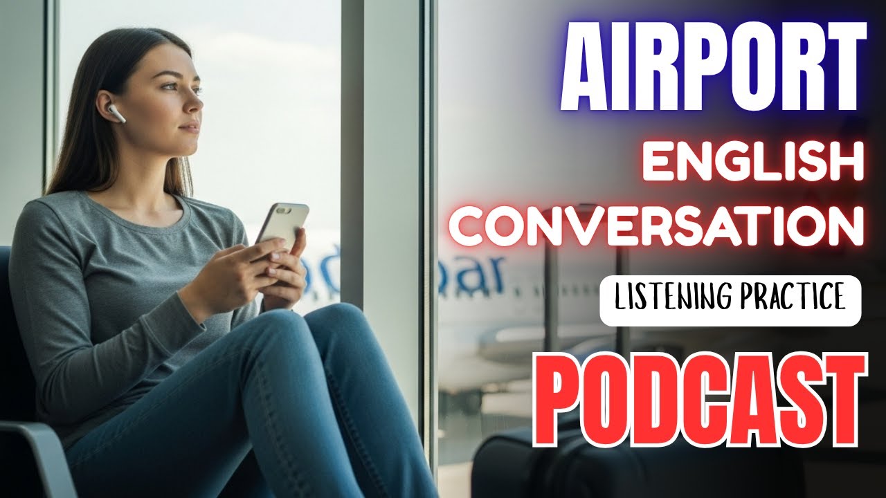 At the Airport English Conversation || Travel English || Podcast for ...