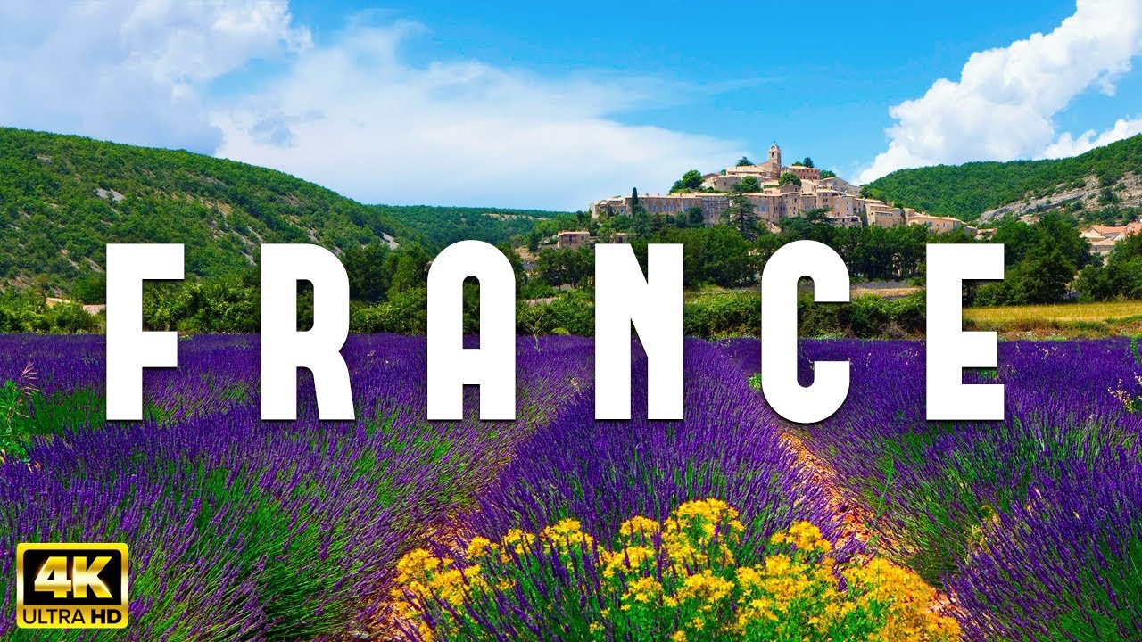 FLYING OVER FRANCE (4K UHD) - Soothing Music Along With Scenic ...