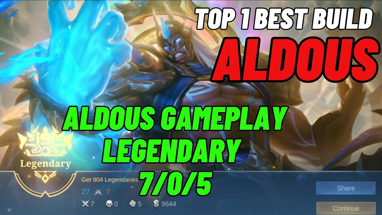 ALDOUS GAMEPLAY LEGENDARY // TOP 1 BEST BUILD ALDOUS 7/0/5 - YouTube