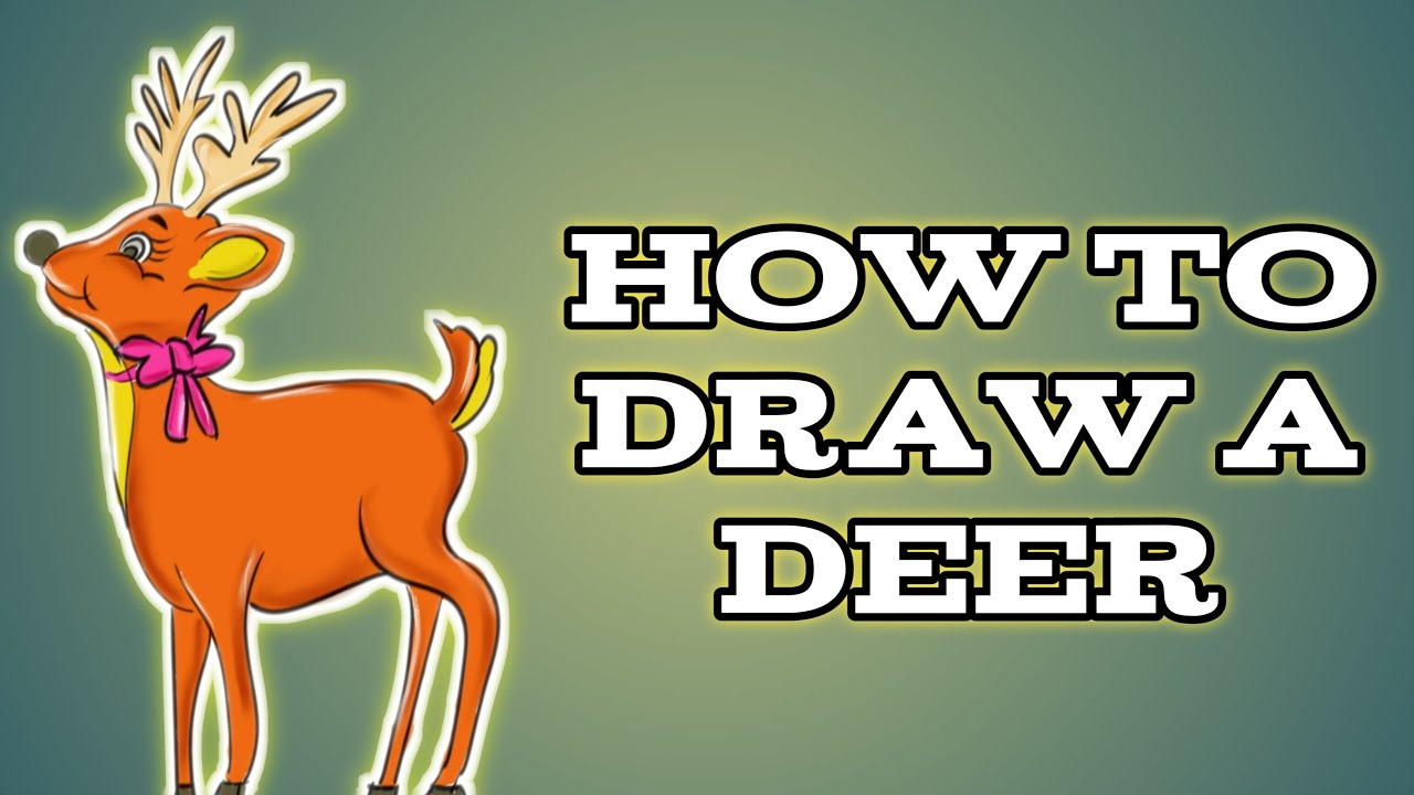 How to Draw Cartoon Deer || Tiny Tots Drawing - YouTube