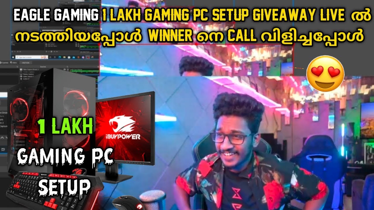 Eagle Gaming 1 Lakh Gaming Pc Setup Giveaway Live ൽ നടത്തിയപ്പോൾ🔥Winner ...
