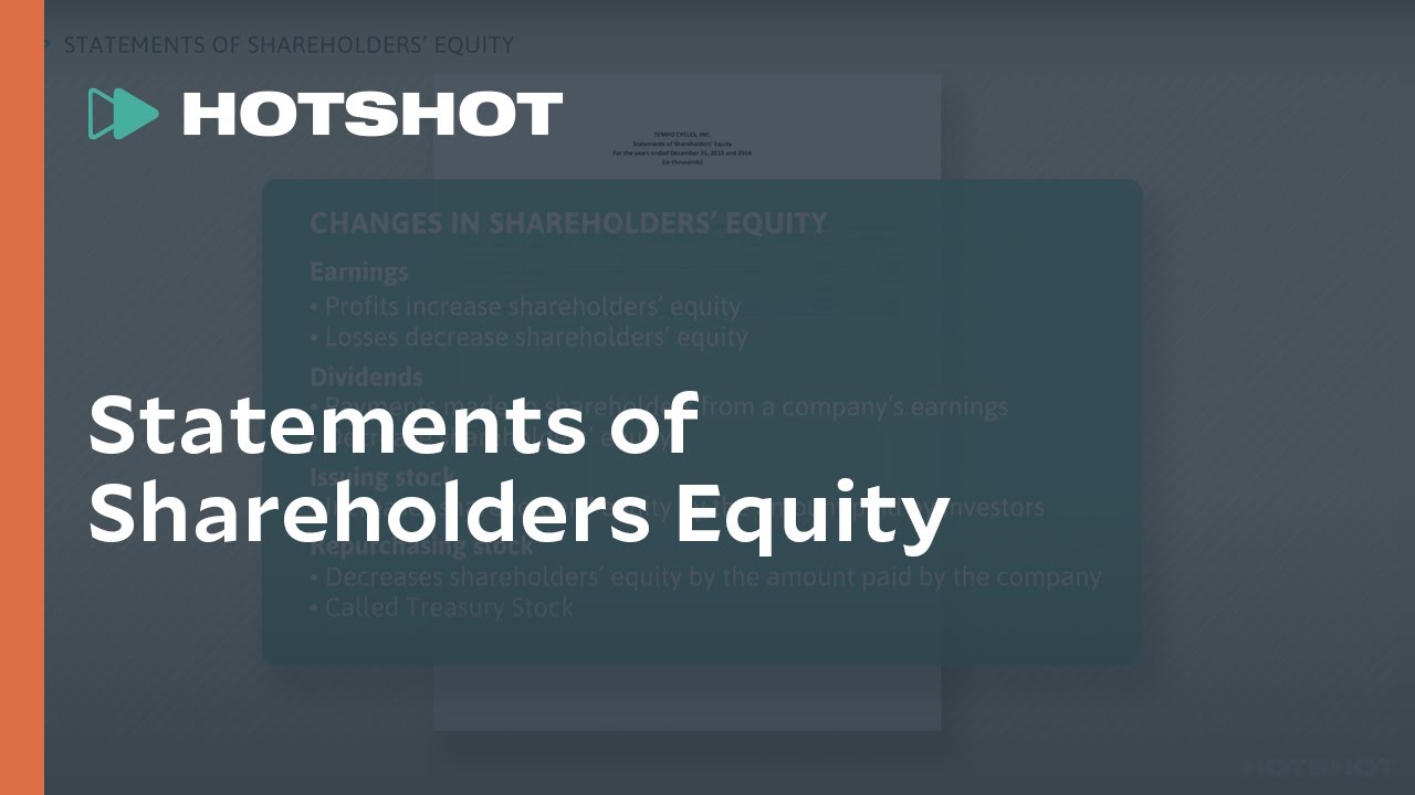 Statements of Shareholders Equity - YouTube