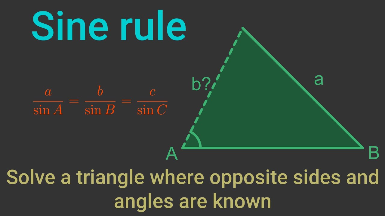 GCSE Higher Maths Trigonometry Sine Rule YouTube
