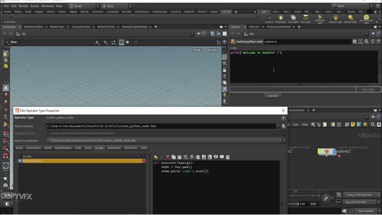 Houdini Python - 03 Custom Python Node - YouTube