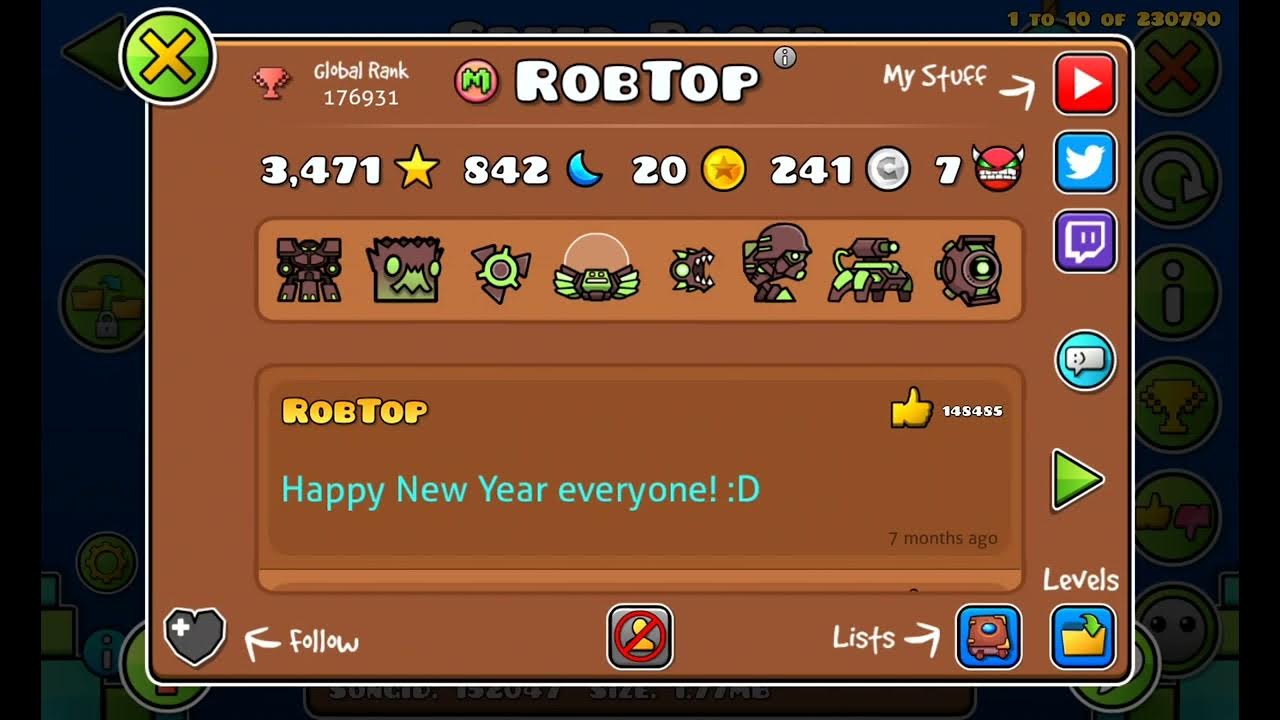 robtop has two icons and no ship #geometrydash - YouTube