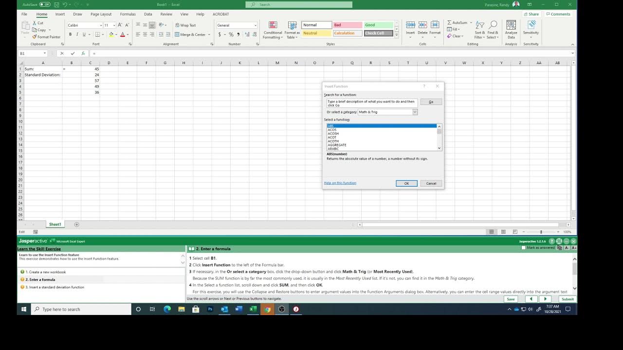 Excel Expert Lesson 2 1 Understanding Functions - YouTube