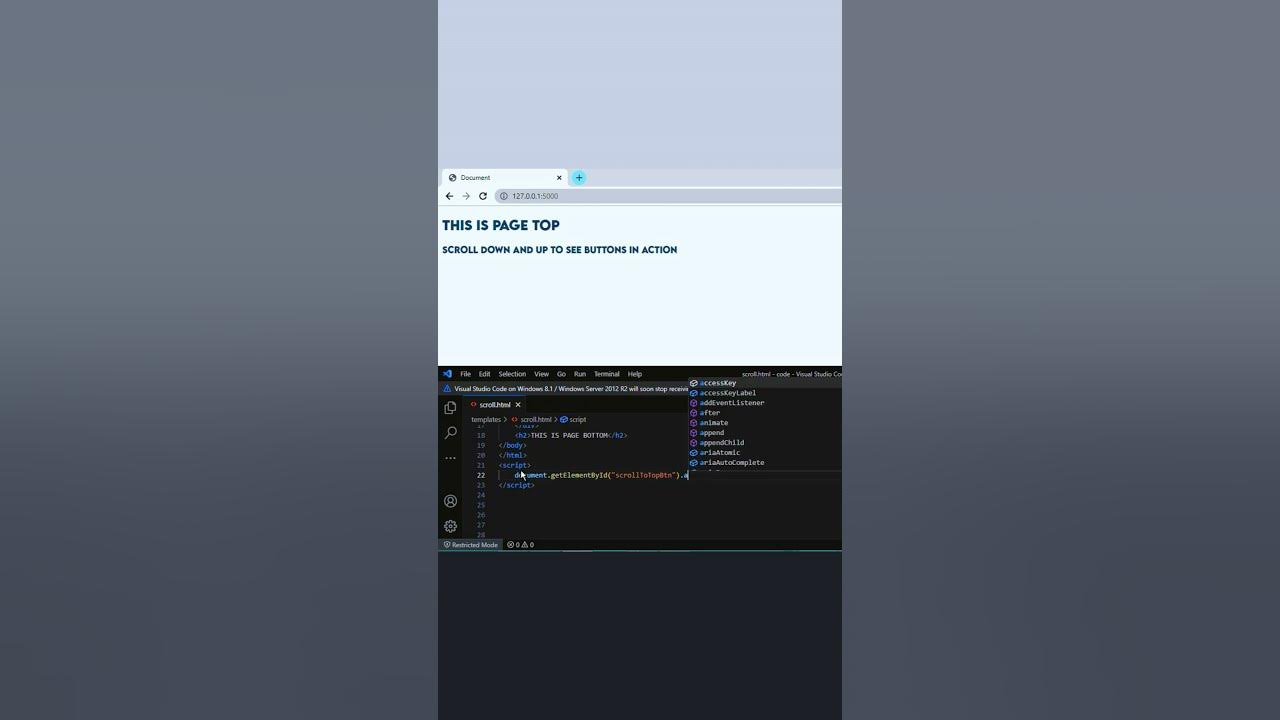 Html Css Tutorials Htmlandcss Tutorialshtmlcsstutorialscroll Up And Down With Buttons