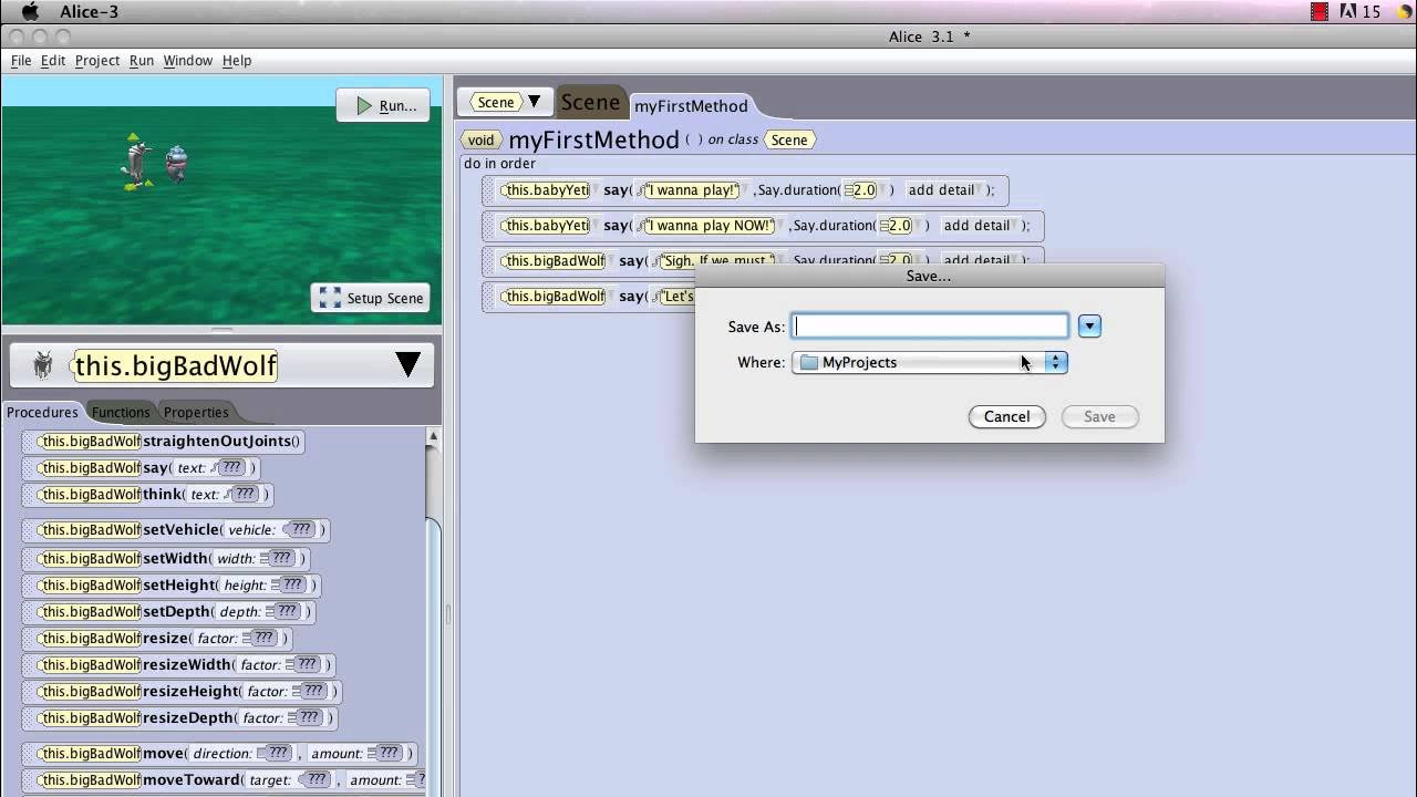 merihelp- Alice 3.1 programming getting started - YouTube