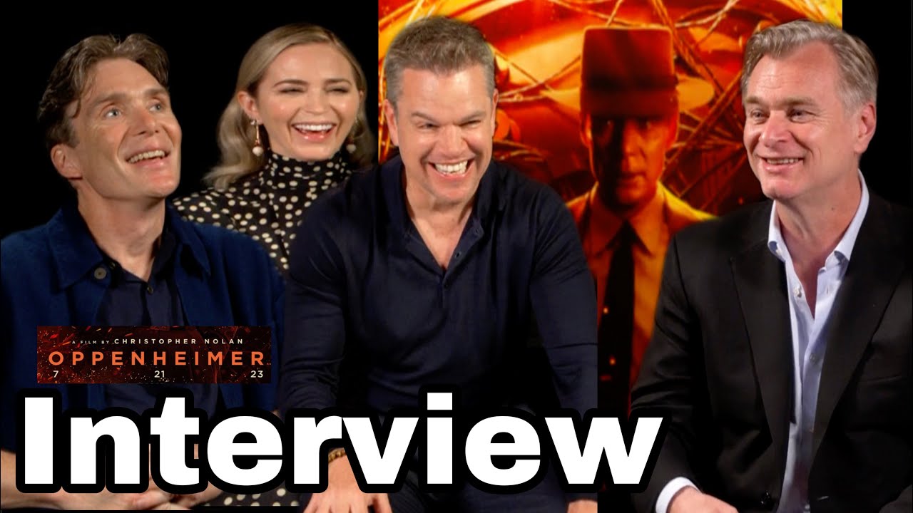 OPPENHEIMER (NEW) Film Cast INTERVIEWS: Cillian Murphy, Emily Blunt, Matt Damon & Christopher ...