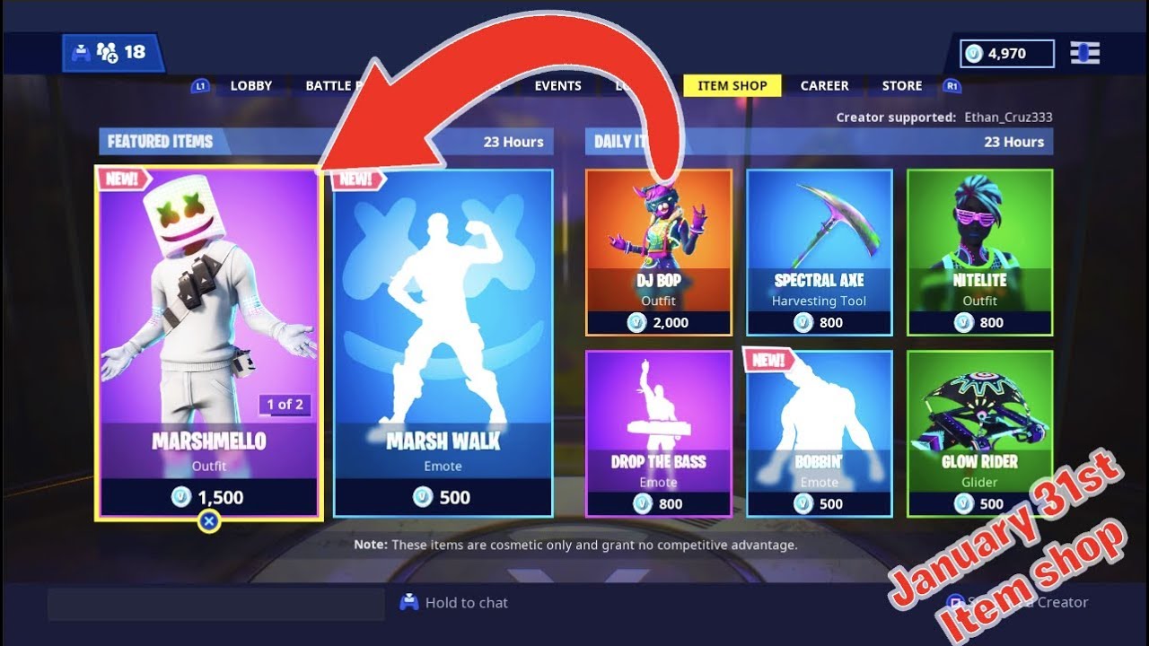 *NEW* MARSHMELLO SKIN + *NEW* RARE EMOTE MARSH WALK - FORTNITE ITEM ...