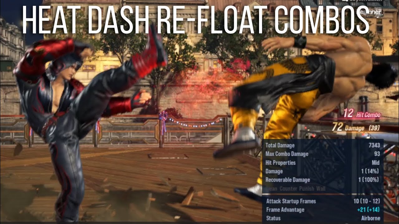 Tekken 8 Jin Heat Dash Refloat Combos - YouTube