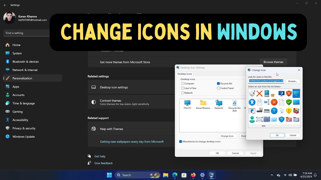 How to Change Icons in Windows 11 - YouTube