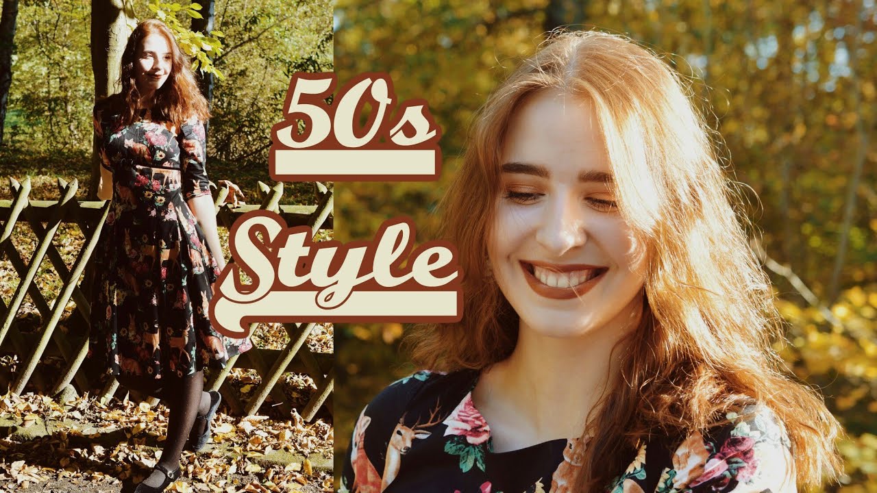 Vintage Inspired Fall Outfit 🍂 | ♥ 50s Style ♥ | OOTD - YouTube