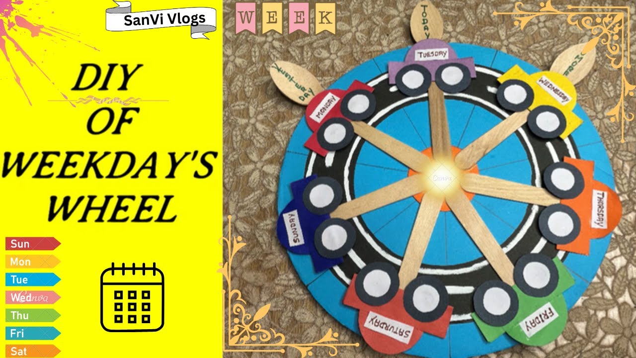 Days of the Week | Weekday's wheel | DIY - YouTube