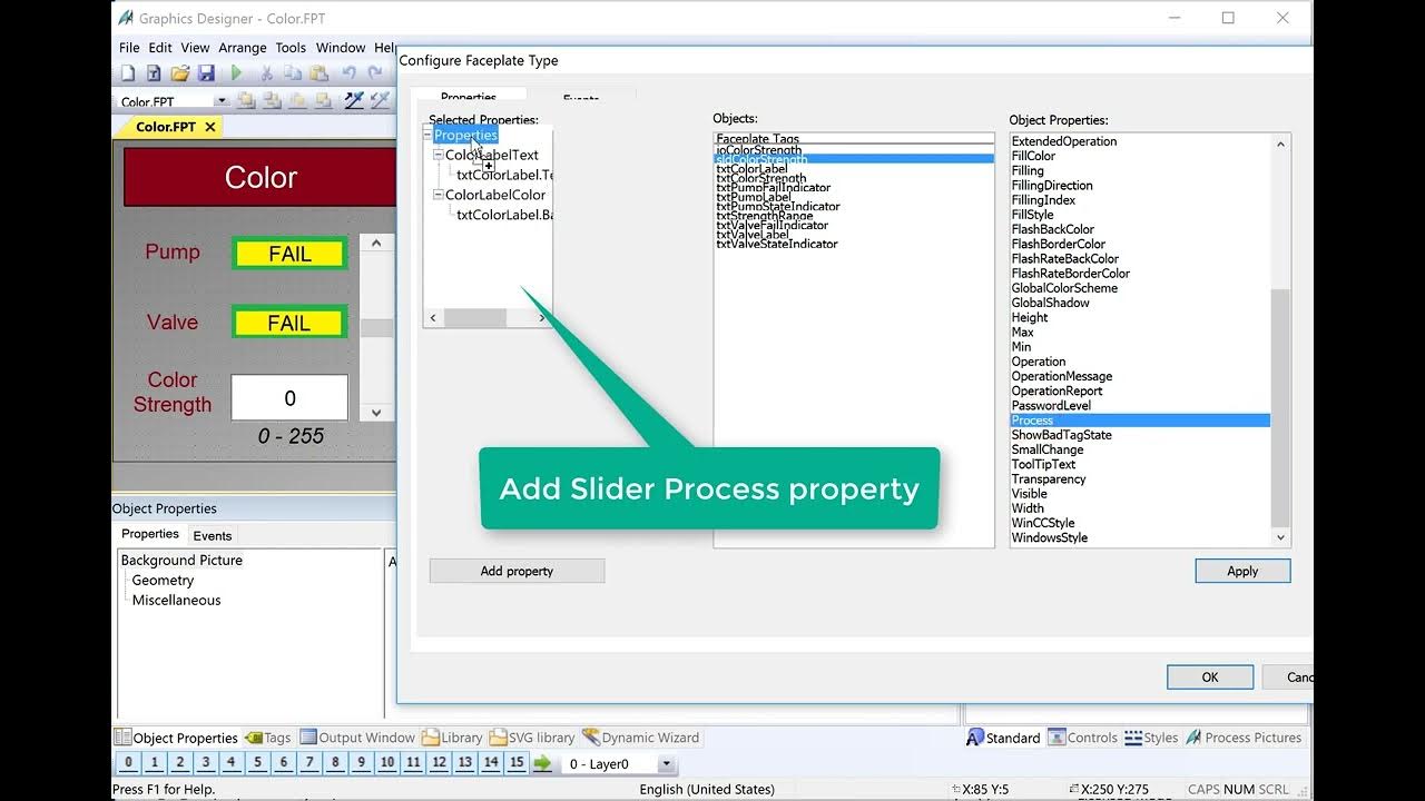 WinCC v7.4 Step By Step #13: Create Faceplate in Graphics Designer 👨🍽️ faceplate tutorial # ...