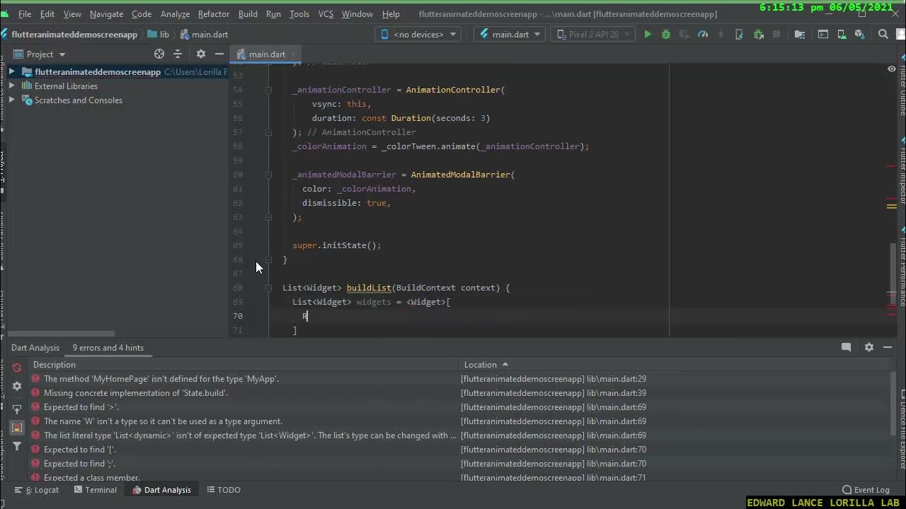 【FLUTTER ANDROID STUDIO and IOS】animated modal barrier - YouTube