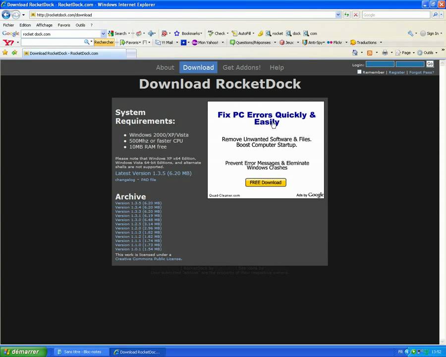 Comment télécharger Rocket dock -Tutorial - YouTube