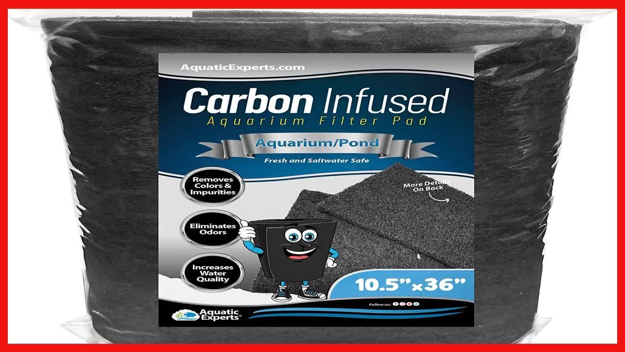 Aquarium Carbon Pad - Cut to Fit Carbon Infused Filter Pad Media for ...