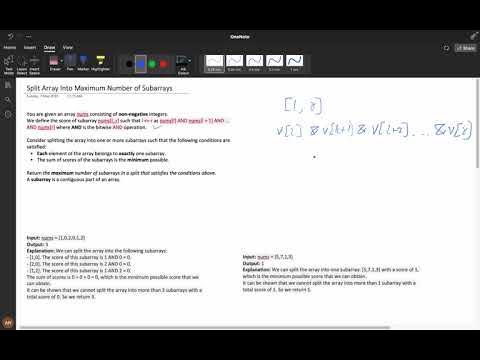 2871. Split Array Into Maximum Number of Subarrays 🔥 || Bit Manipulation 👏🏻 - YouTube