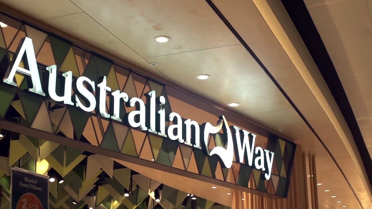 Australian Way Flagship - Sydney Airport - T1 International - YouTube