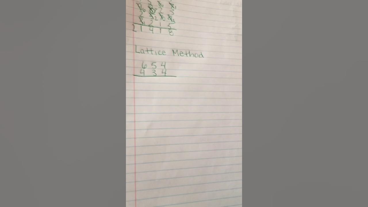 Lattice Method Addition - YouTube