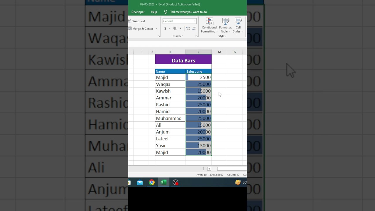 Data Bars In Excel Trick YouTube Data Bars In Excel Trick YouTube