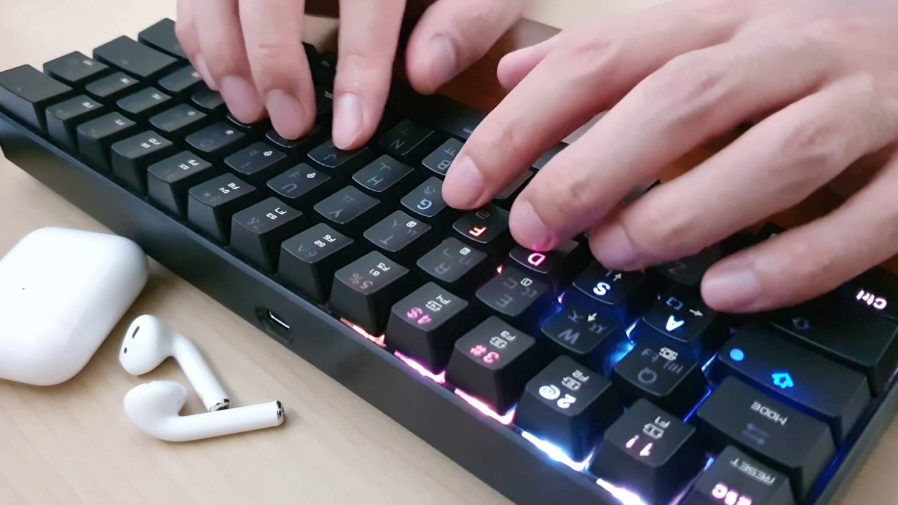 [ASMR keyboard] Manic K61 keyboard(Kailh white) 마닉 k61 백축 - YouTube